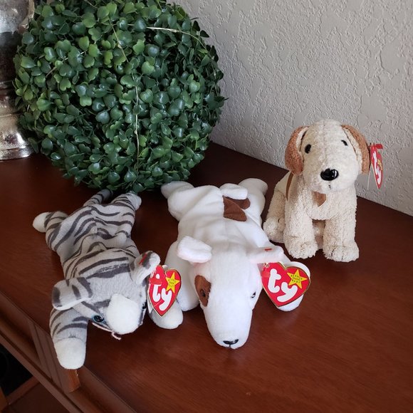 Ty | Other | Ty Beanie Babies Collectible Stuffed Animals Set Of 3 ...